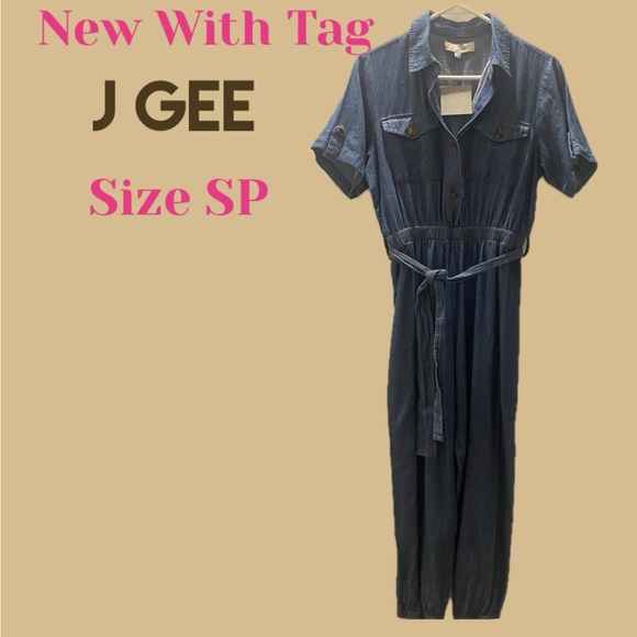 J Gee | Pants & Jumpsuits | New With Tag Jgee Denim Jumpsuit Size Ps ...